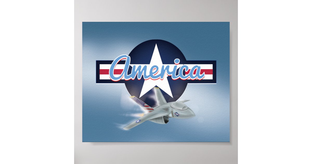 American Jet Fighter Poster | Zazzle