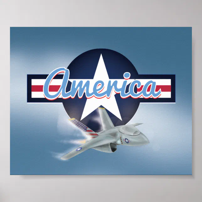 American Jet Fighter Poster | Zazzle