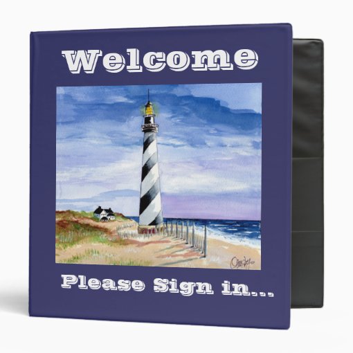 American Lighthouse guest book Binder | Zazzle