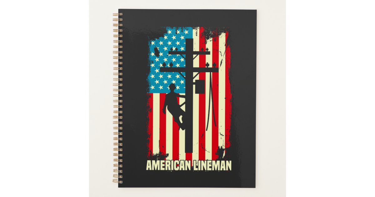 American Lineman Flag Electric Cable Planner | Zazzle