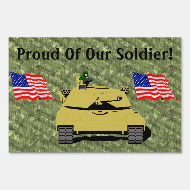 American Military Soldier Proud Family Sign | Zazzle