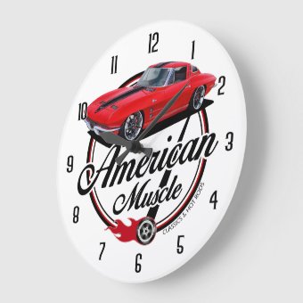 American Muscle Stingray Large Clock | Zazzle