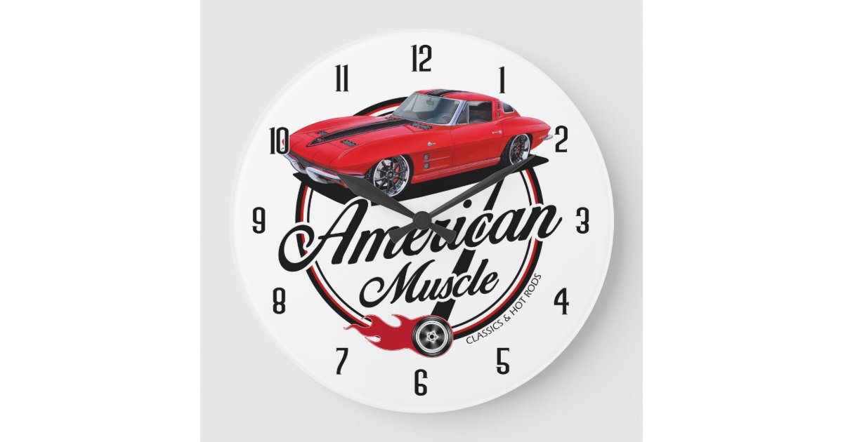 American Muscle Stingray Large Clock | Zazzle