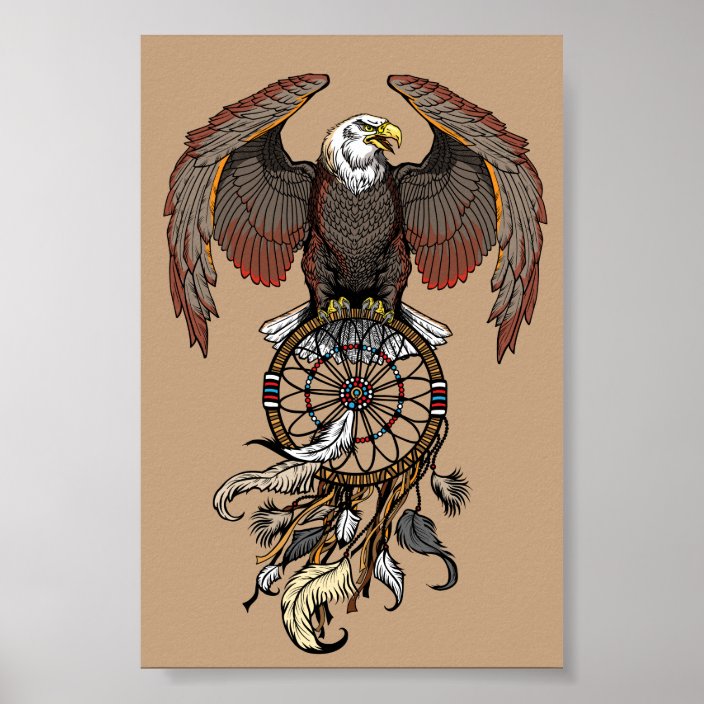 American native indians dreamcatcher poster | Zazzle.com