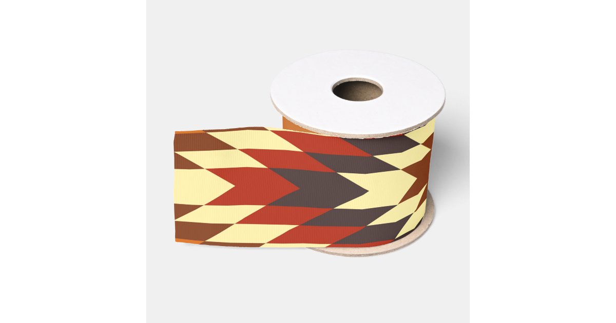 american native traditional ethnic costume motif grosgrain ribbon | Zazzle