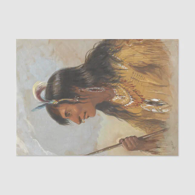American Native Vintage Watercolor Painting Tissue Paper | Zazzle
