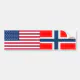 American & Norwegian Flags Bumper Sticker | Zazzle