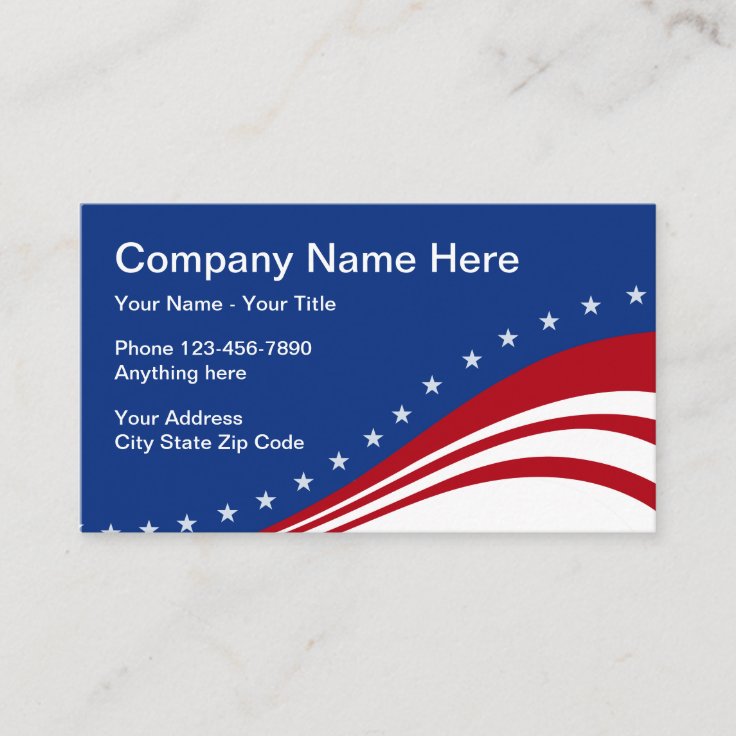 American Patriotic Americana Business Card | Zazzle