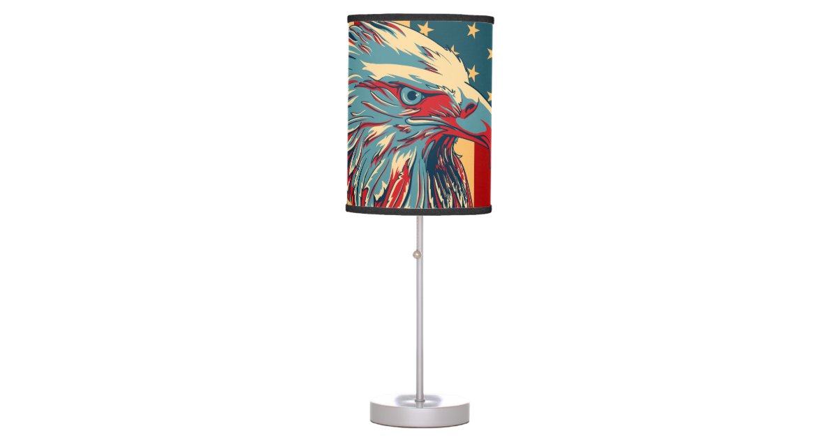 American Patriotic Eagle Flag Table Lamp | Zazzle
