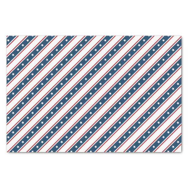 American Patriotic Stars and Stripes Pattern Tissue Paper | Zazzle
