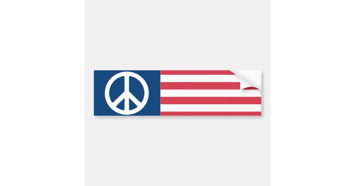 American Peace Flag Bumper Sticker | Zazzle