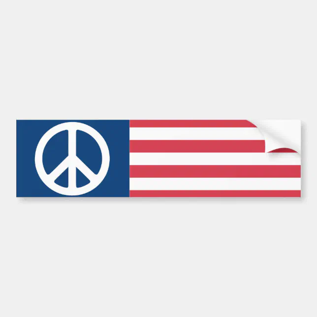 American Peace Flag Bumper Sticker | Zazzle