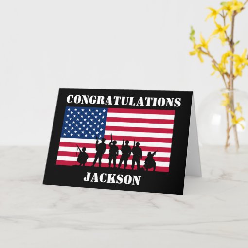 American Personalized Army Graduation Card | Zazzle