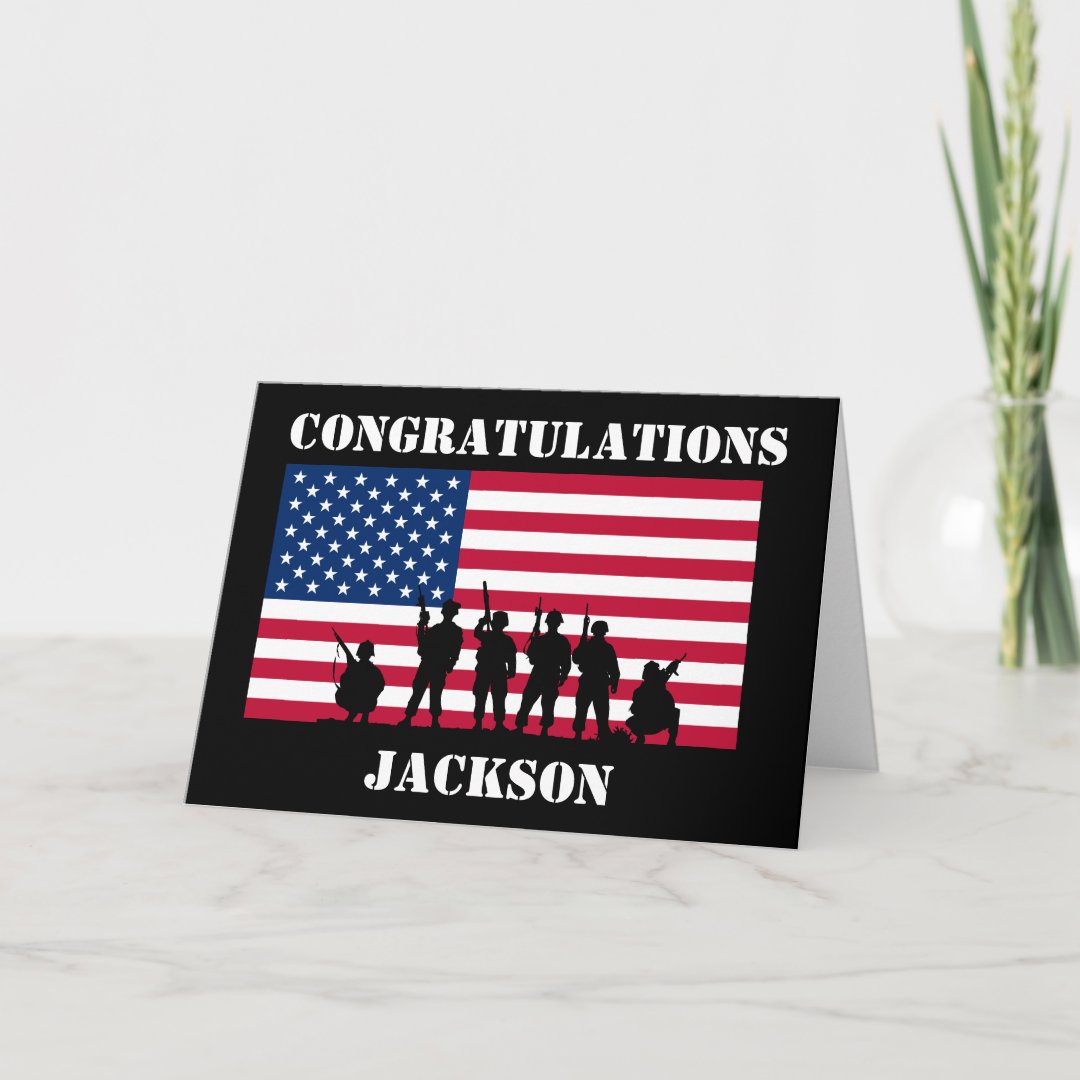 American Personalized Army Graduation Card | Zazzle