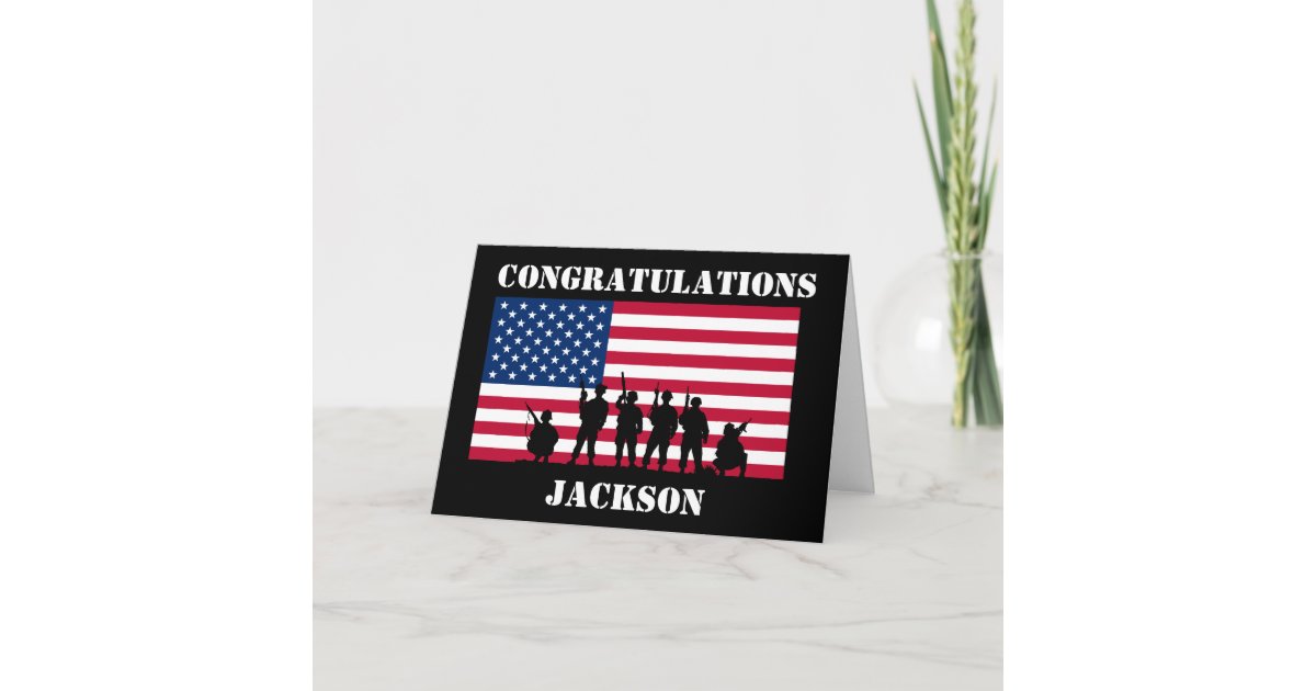 American Personalized Army Graduation Card | Zazzle