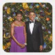 American President Barack Obama on Christmas Card Square Sticker | Zazzle