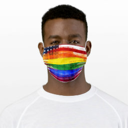 American Pride Flag Adult Cloth Face Mask | Zazzle