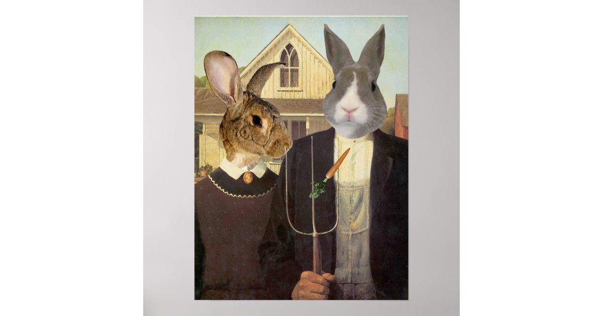 AMERICAN RABBIT POSTER | Zazzle