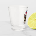American Red White Blue Stripes Stars Flag Pattern Shot Glass | Zazzle