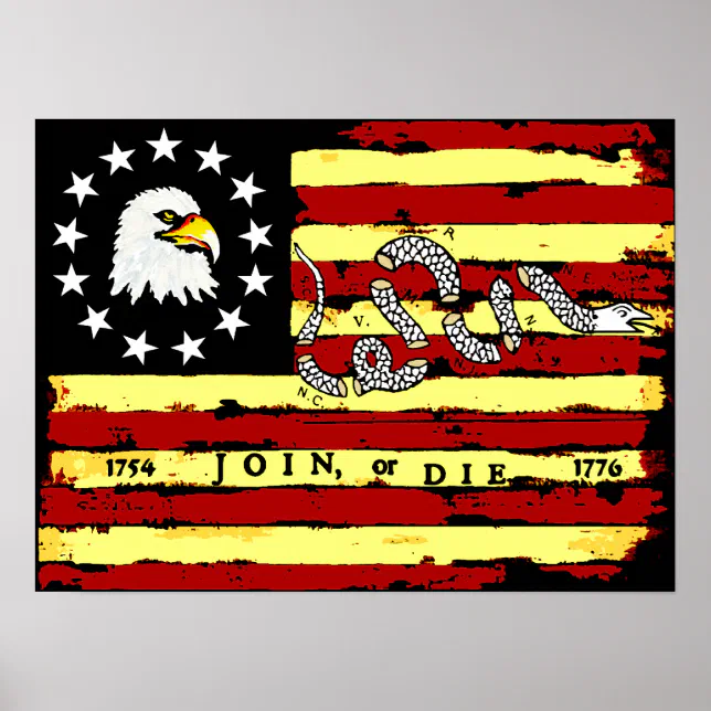 American Revolutionary Flag Poster | Zazzle