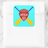 American River Whitewater Rafting Square Sticker | Zazzle