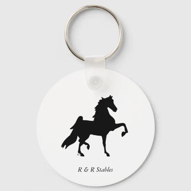American Saddlebred Horse Key Ring | Zazzle