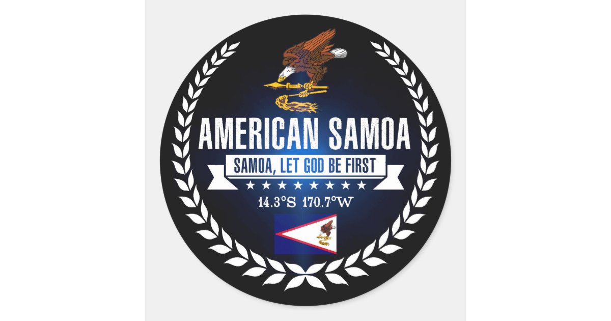 American Samoa Classic Round Sticker | Zazzle