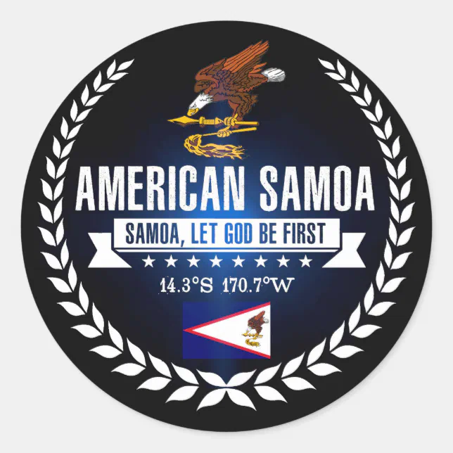 American Samoa Classic Round Sticker | Zazzle