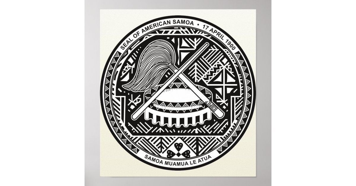 American Samoa Coat of Arms detail Poster | Zazzle