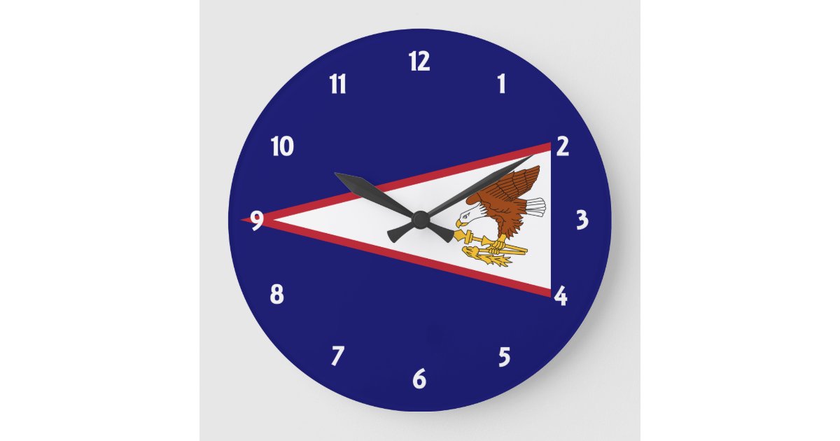 american samoa large clock | Zazzle