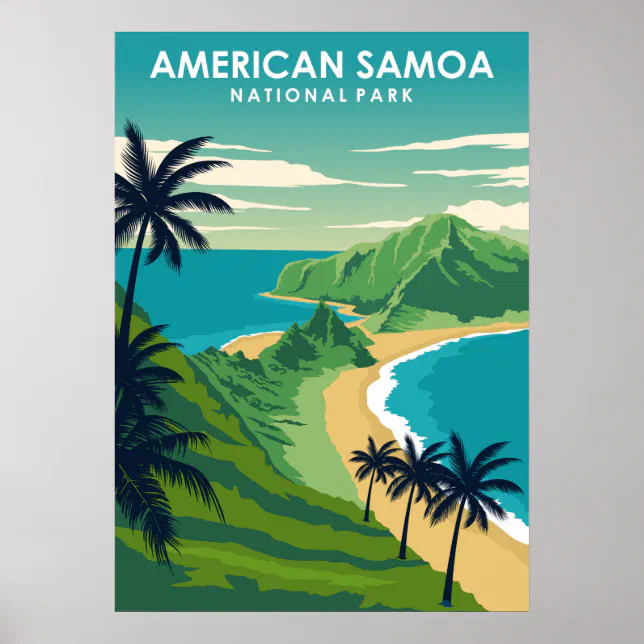 American Samoa National Park Travel Poster | Zazzle