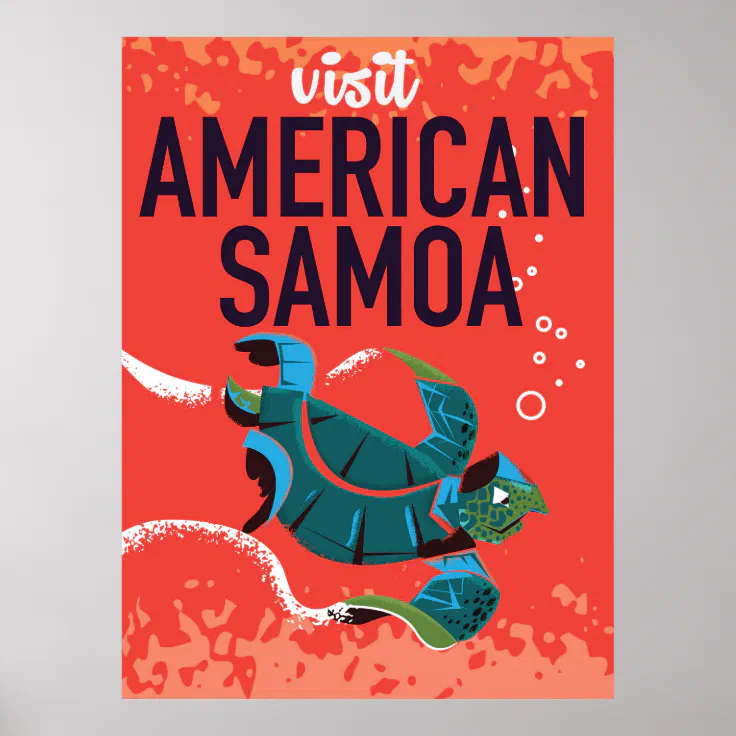 American Samoa Vintage Travel poster | Zazzle