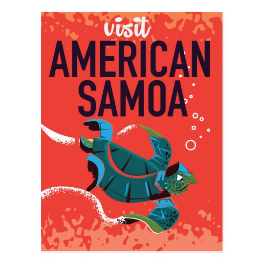American Samoa Vintage Travel poster Postcard | Zazzle.com