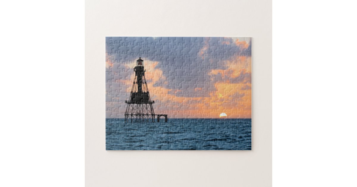 American Shoal Lighthouse, Florida Keys Jigsaw Puzzle | Zazzle