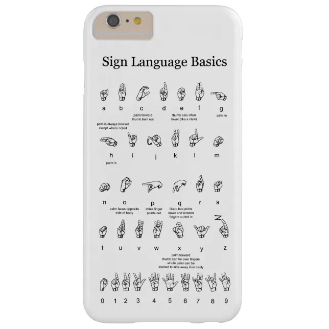 American Sign Language Alphabet and Numbers Case-Mate iPhone Case | Zazzle