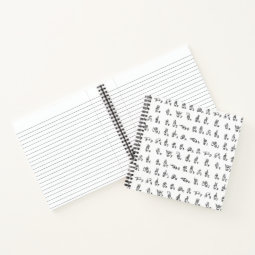 American Sign Language Alphabet in Black and White Notebook | Zazzle