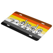 American Sign Language (ASL) LGBT Bear Pride License Plate | Zazzle