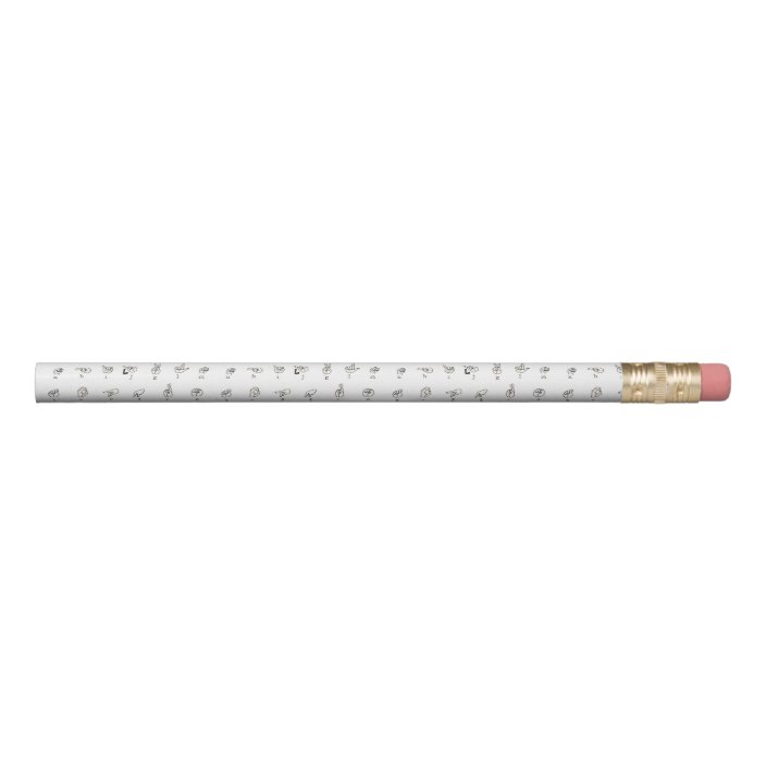 American Sign Language Chart Pencil | Zazzle.com