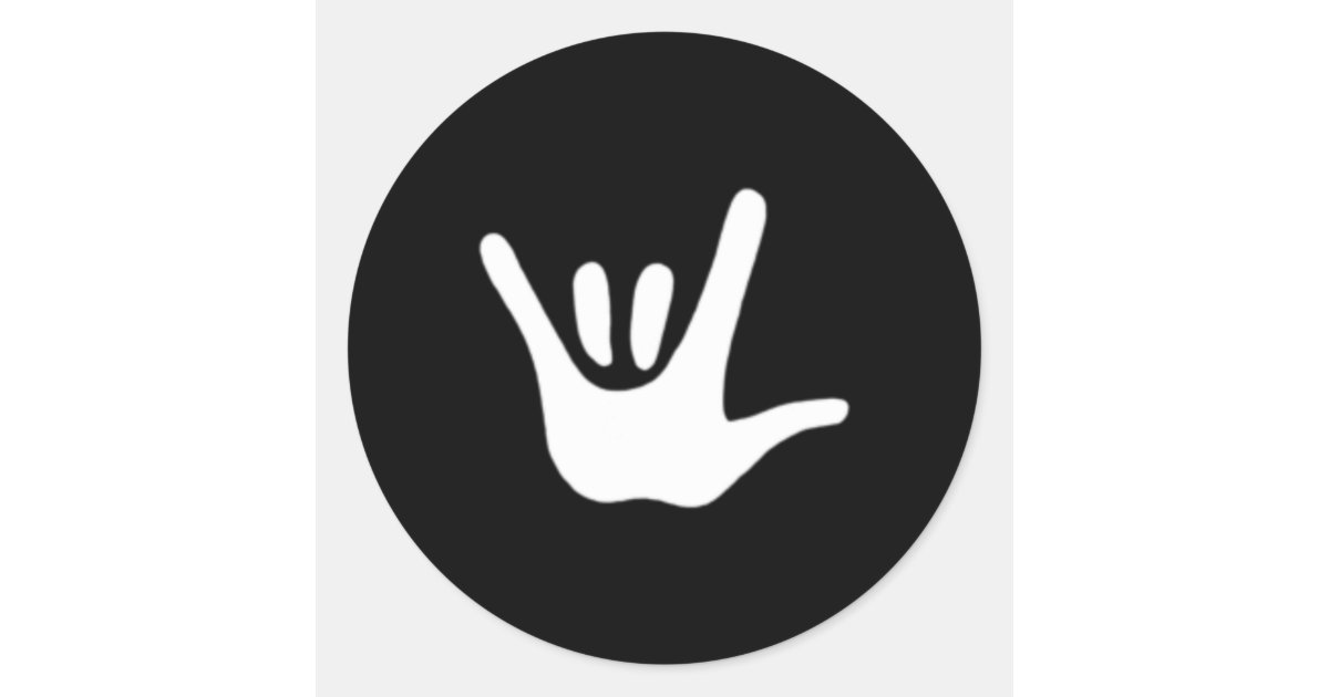 American Sign Language Love ASL Deaf Awareness Classic Round Sticker ...