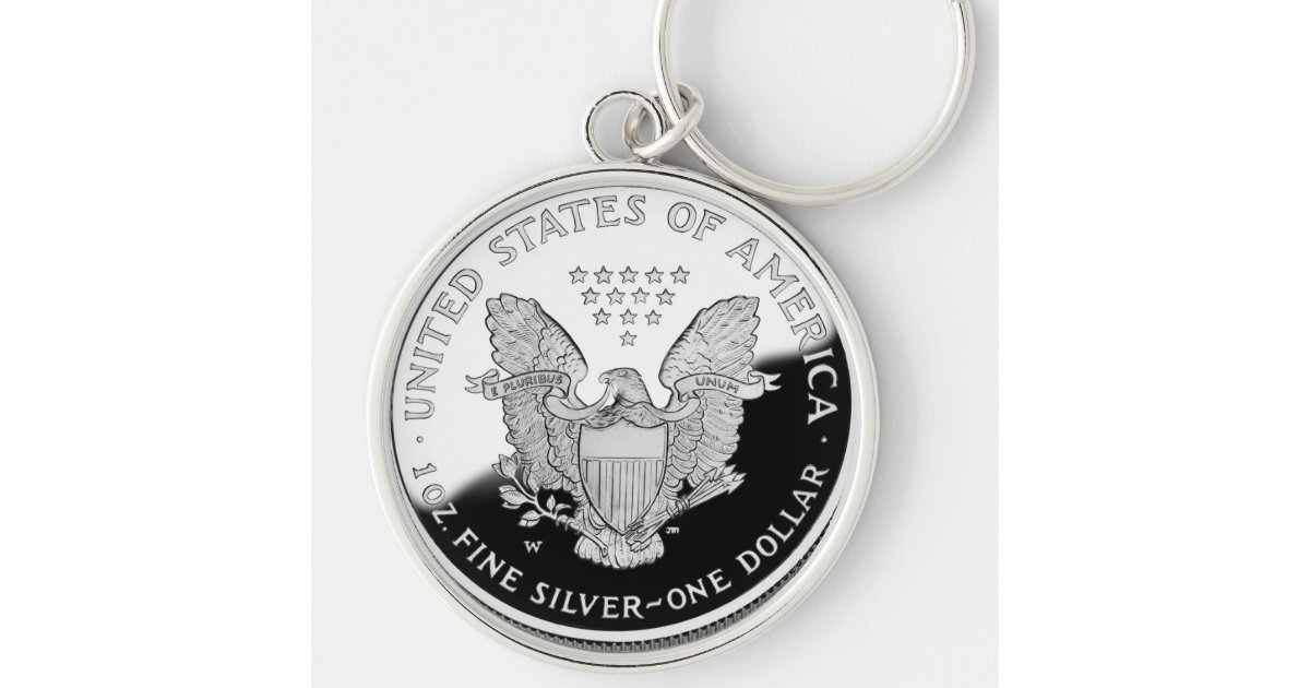 American Silver Eagle 1 Dollar Keychain | Zazzle