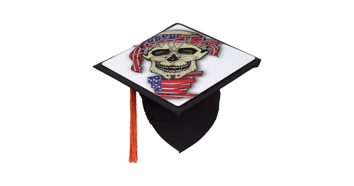 American Skull Graduation Cap Topper | Zazzle