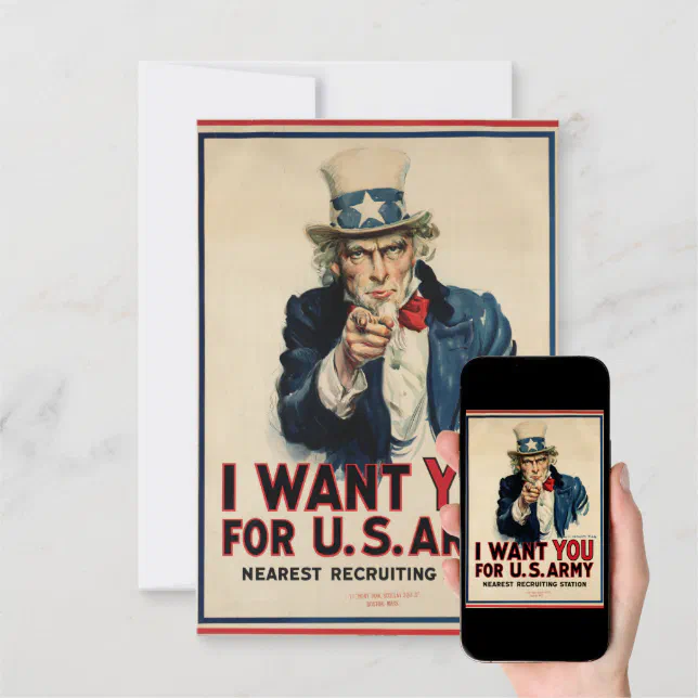 American Soldiers Wanted Poster WWII Invitation | Zazzle