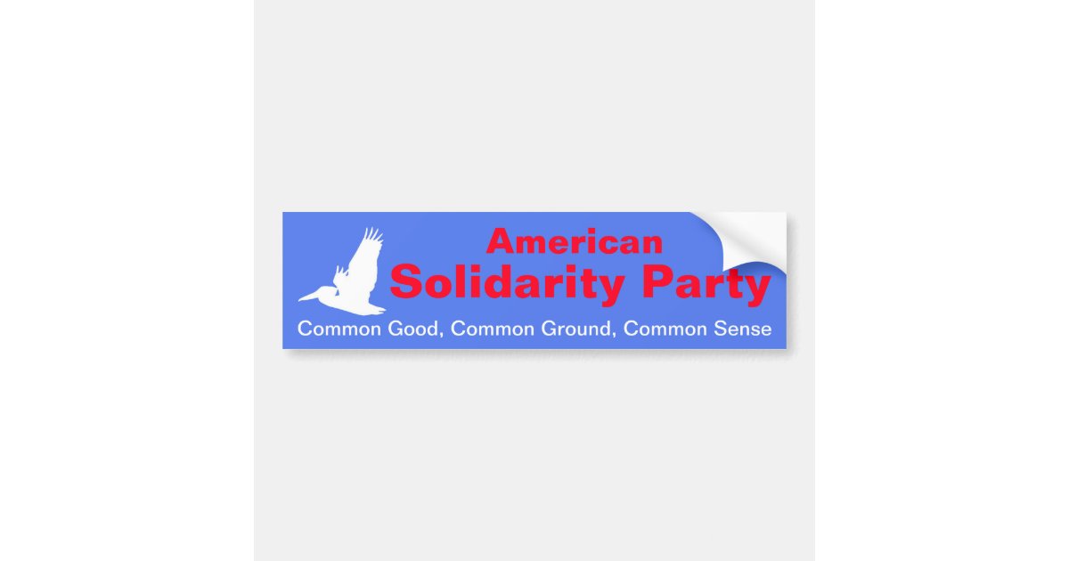 American Solidarity Party Bumper Sticker | Zazzle
