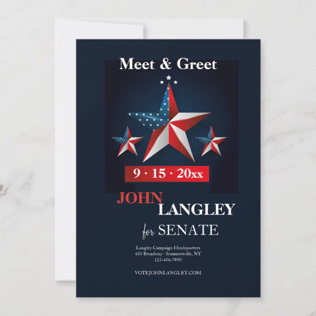 American Stars Political Fundraiser Invitation | Zazzle