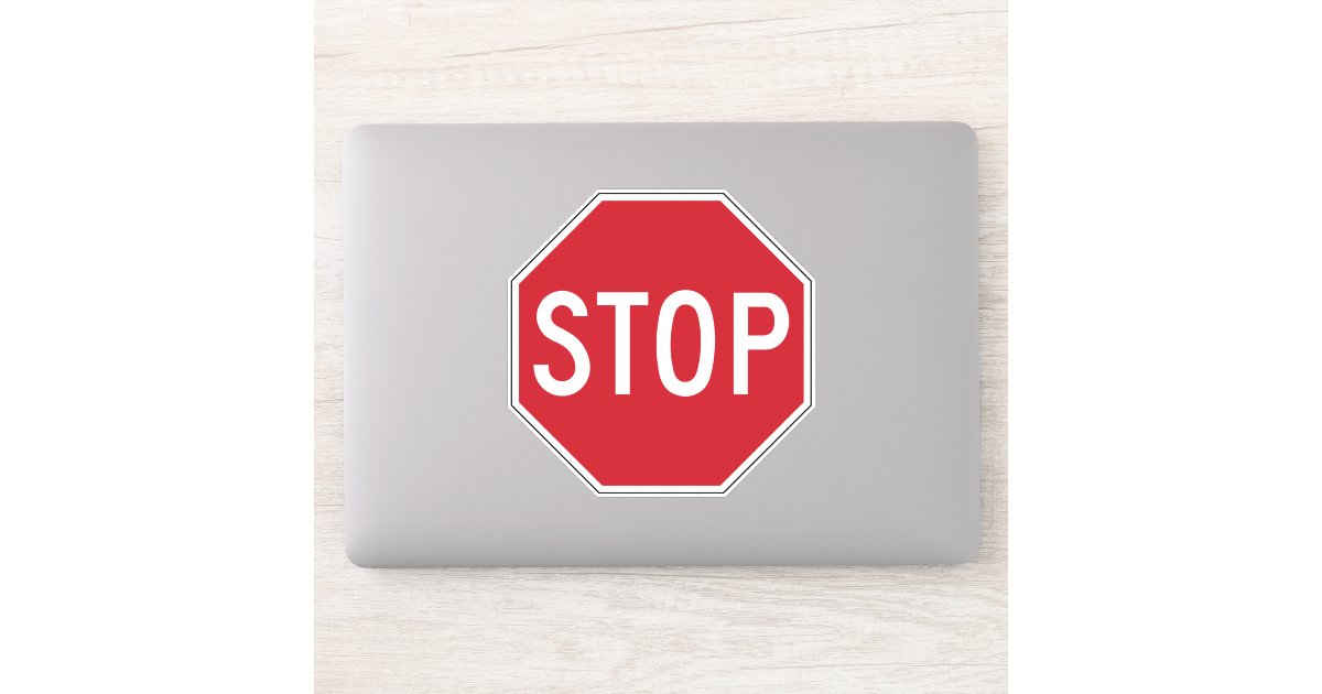American Stop Sign Sticker | Zazzle