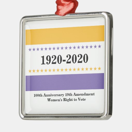 American Suffrage Victory Flag Women Vote Metal Ornament | Zazzle
