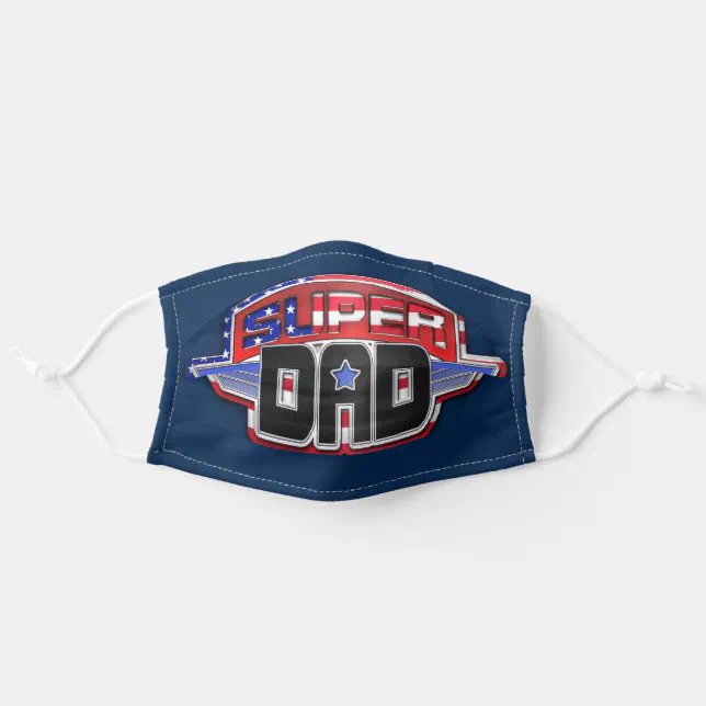 American Super Dad Adult Cloth Face Mask | Zazzle