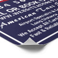 American Taxi Firm Flag Advertising Poster | Zazzle