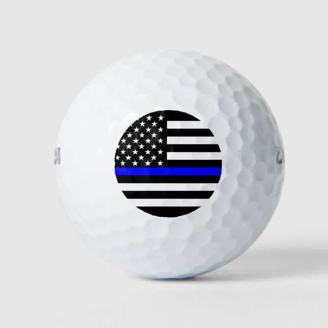 American Thin Blue Line Decor Golf Balls | Zazzle