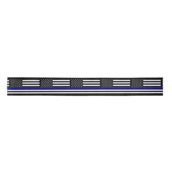 American Thin Blue Line Decor Satin Ribbon | Zazzle